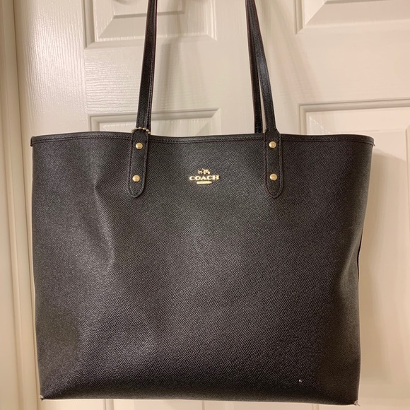 Coach | Bags | Black Coach Tote Bag W Insert Reversible | Poshmark